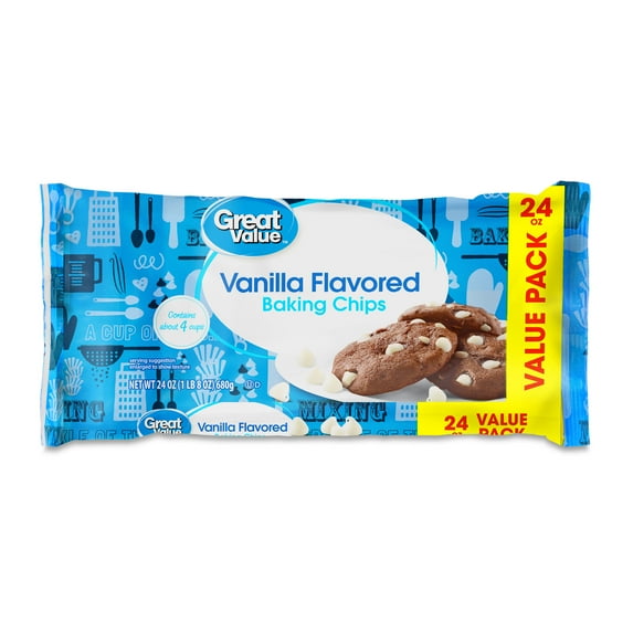 Great Value Vanilla Flavored Baking Chips 24 oz Bag for decorating ...