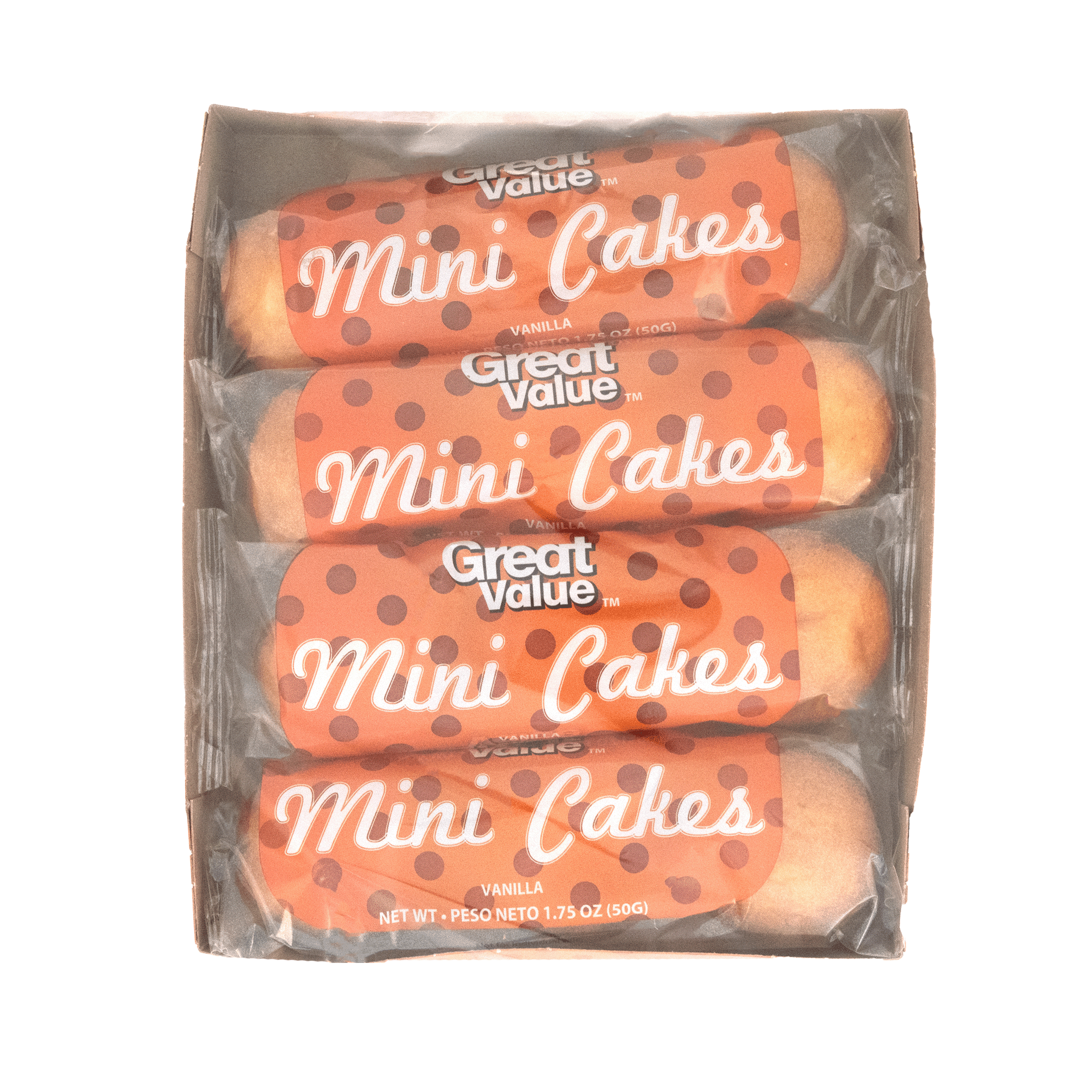 Great Value Mini Vanilla Cakes, 7 oz, 4 Count, Shelf Stable - Walmart.com