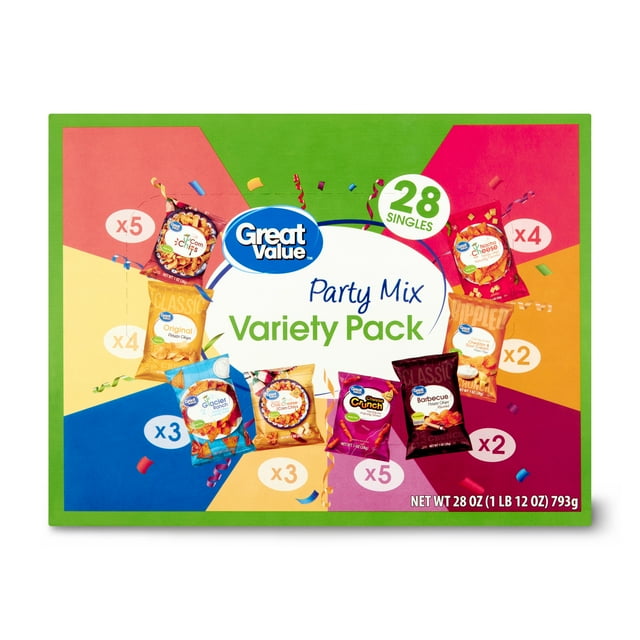 Great Value Variety Pack Party Mixes 28 Count, 1 oz - Walmart.com