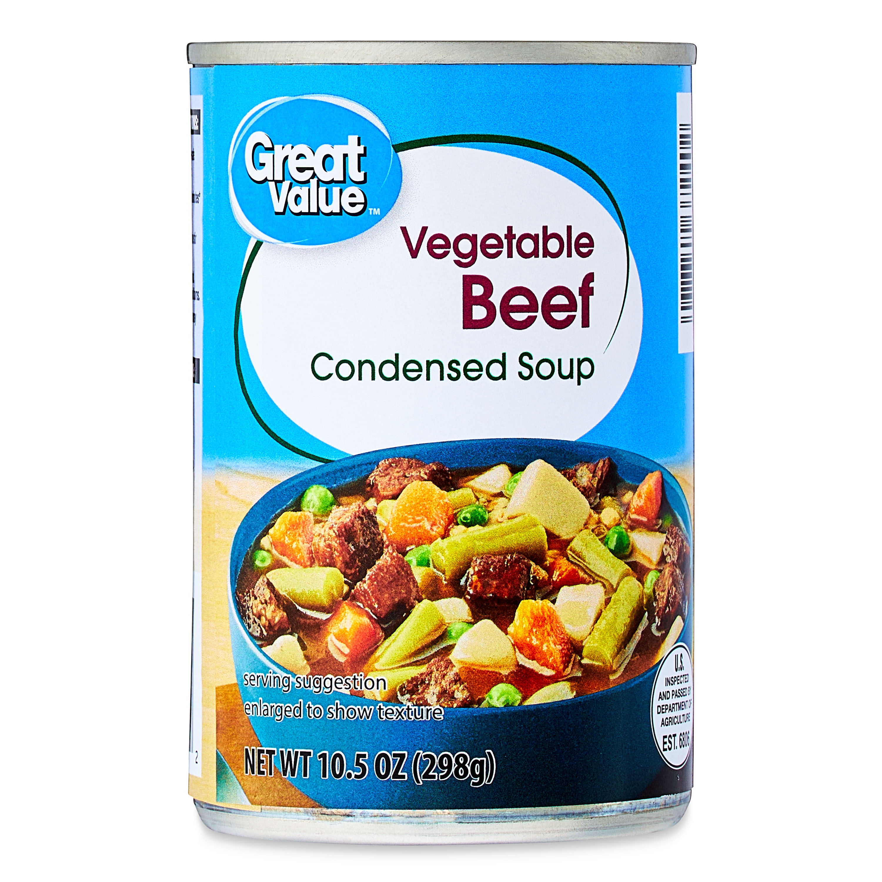 (4 pack) Great Value Vegetable Beef Condensed Soup, 10.5 oz Can ...
