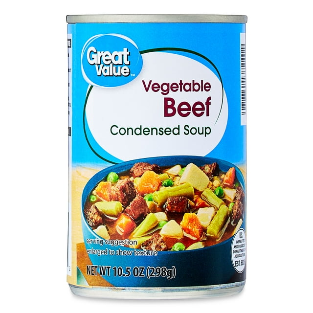 (4 pack) Great Value Vegetable Beef Condensed Soup, 10.5 oz Can - Walmart.com