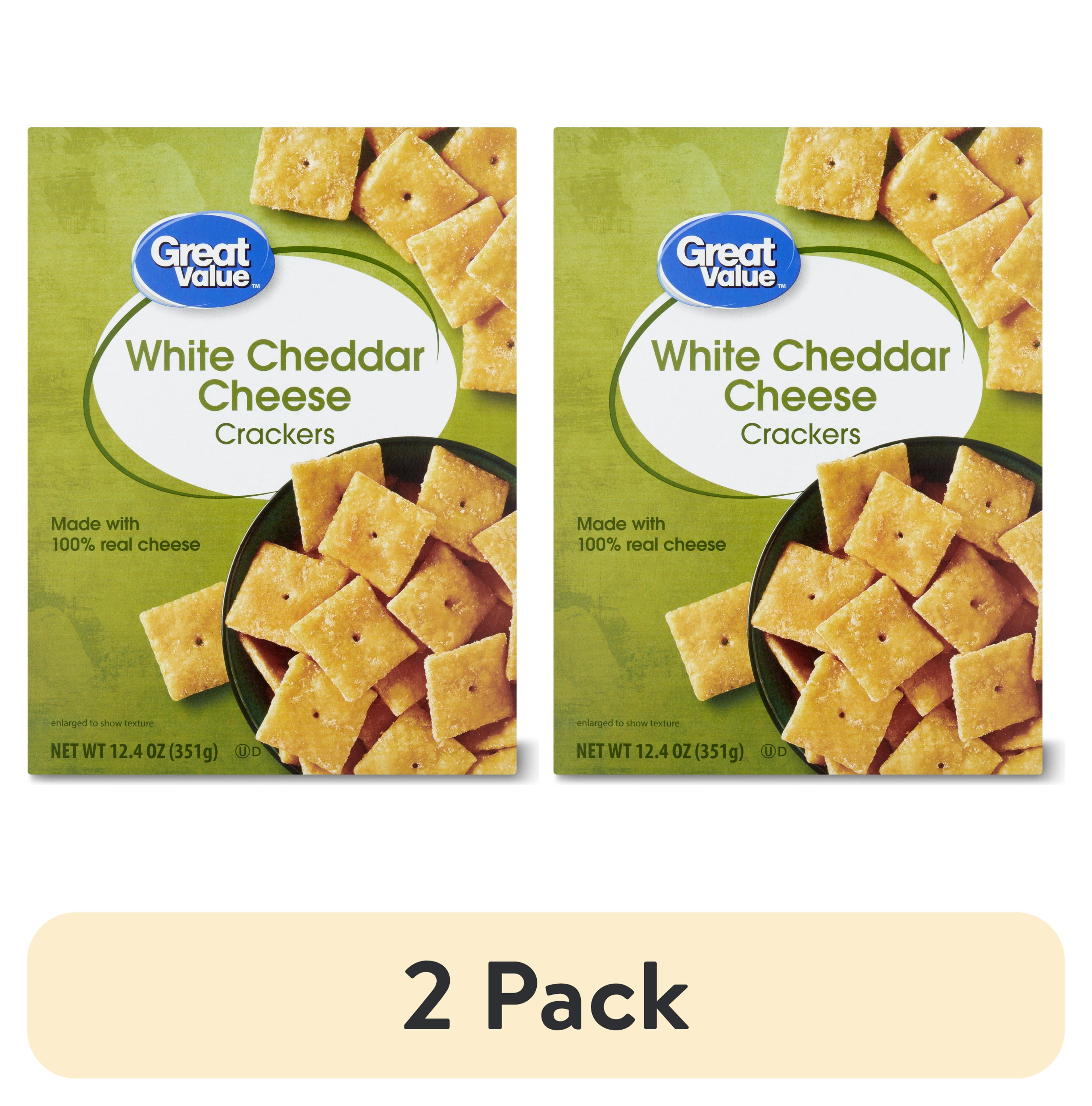 (2 pack) GREAT VALUE 12.4 OZ WHITE CHEDDAR CHEESE CRACKERS - Walmart.com