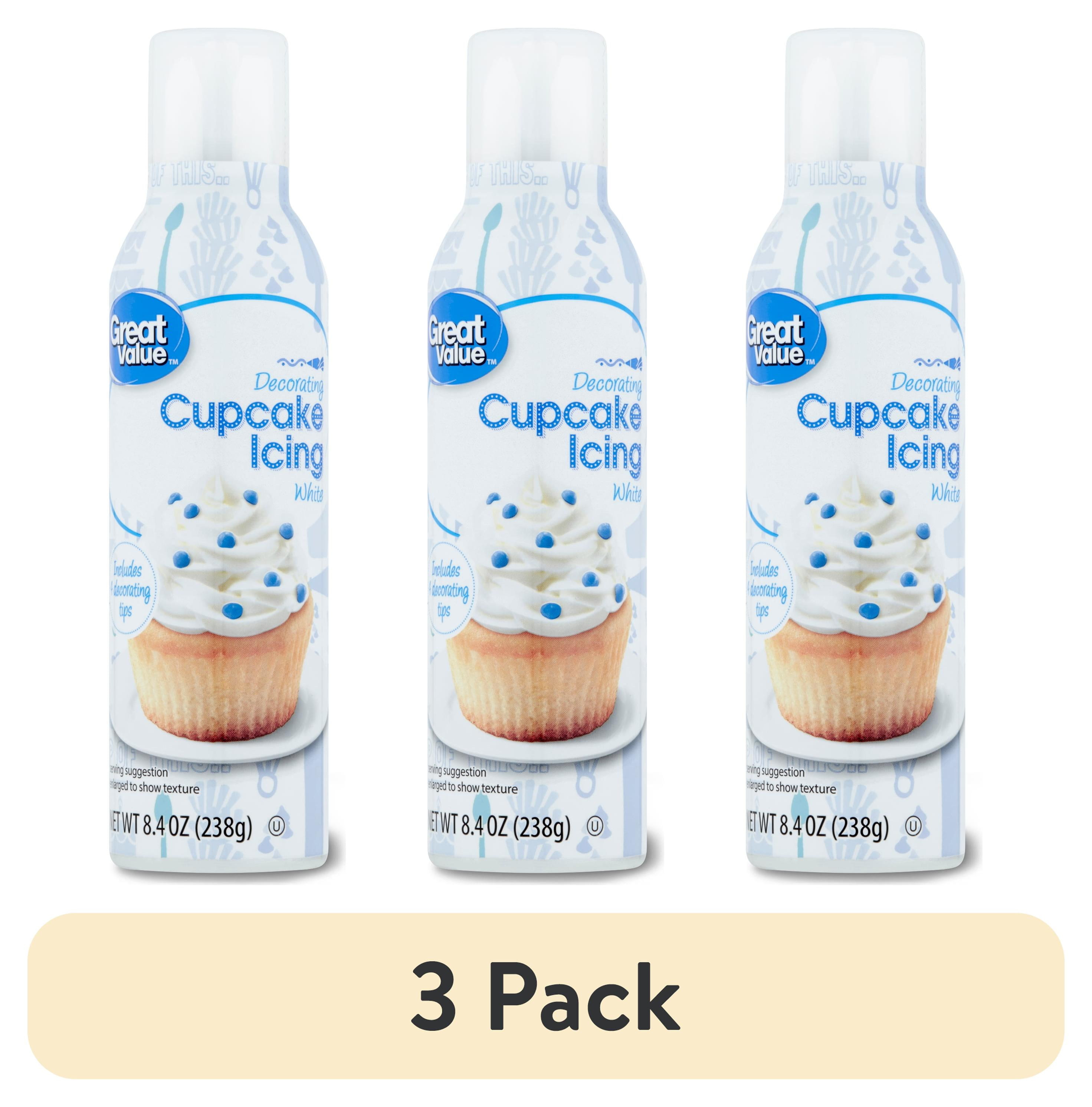 (3 pack) Great Value White Cupcake Icing, 8.4 oz - Walmart.com