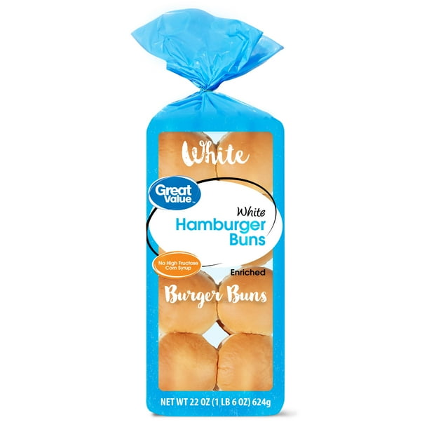 Great Value White Hamburger Buns, 22 oz, 16 Count - Walmart Business ...