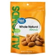 Great Value Whole Natural Almonds 14 oz Snack Pack with 6g Protein ...