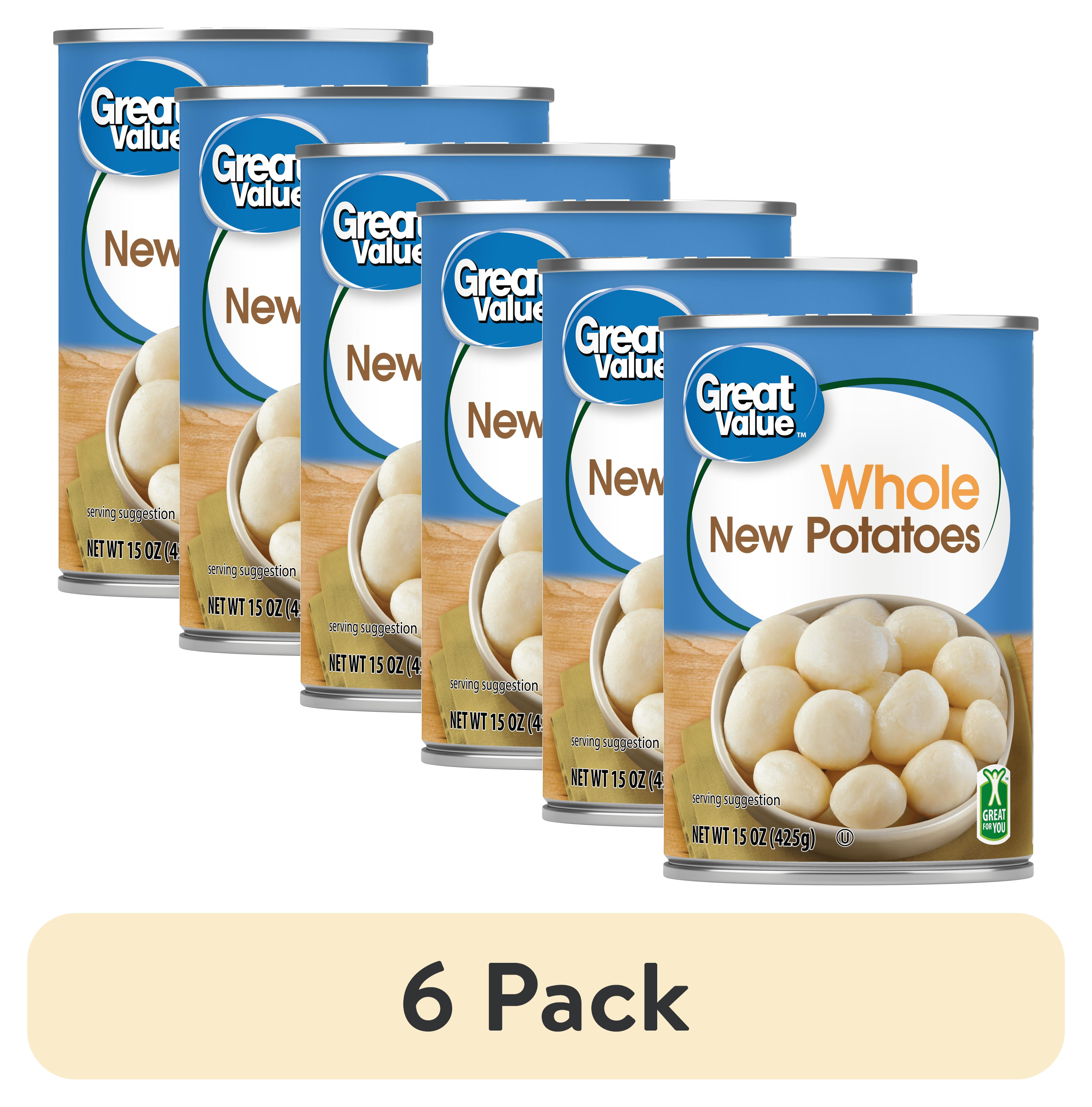 Brandclub - (6 pack) Great Value Whole New Potatoes, Gluten-Free, 15 oz Can