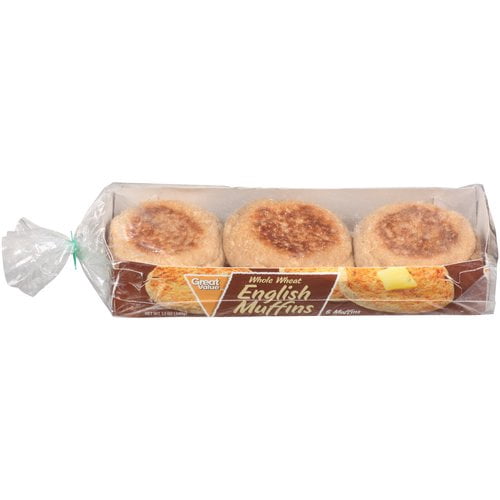 Great Value Whole Wheat English Muffins, 12 oz - Walmart Business Supplies