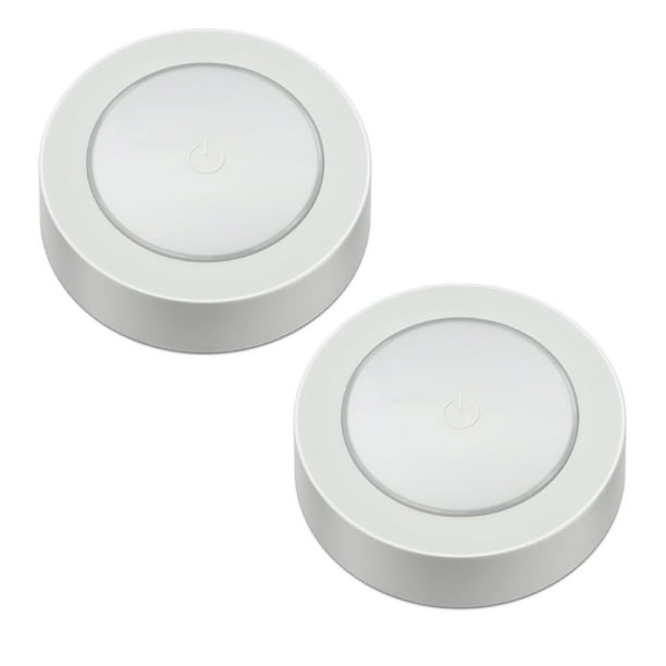 Great Value Wireless Frosted LED Puck Lights - 2 Pack - Walmart ...