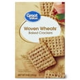 Great Value Woven Wheat Crackers 9 oz Baked Snack with High Dietary ...