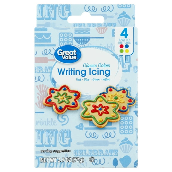 Great Value White Decorating Icing 4.25 oz for Cakes, Cupcakes, and ...