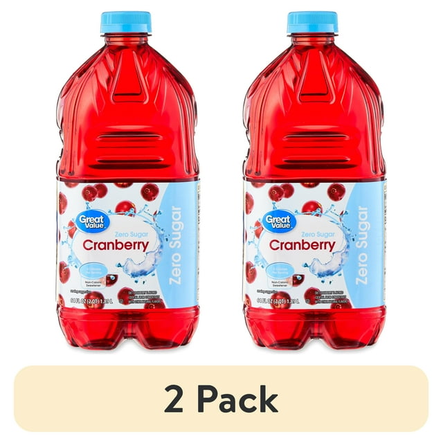 (2 pack) Great Value Zero-Sugar Cranberry Cocktail, 64 fl oz - Walmart.com