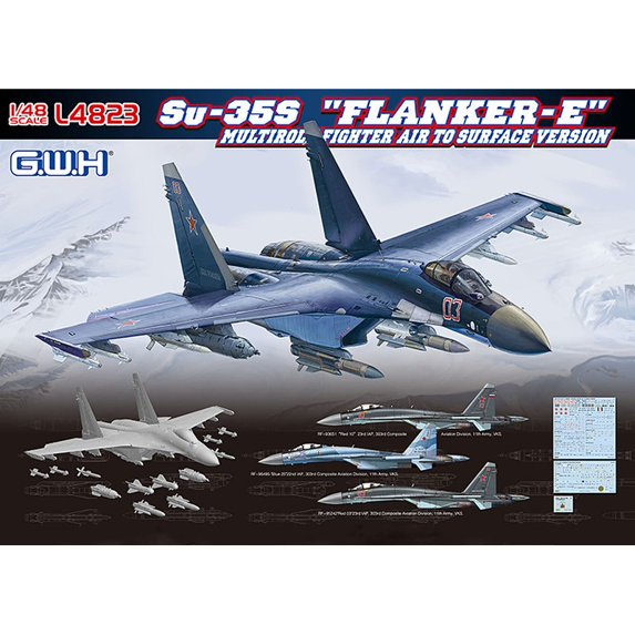 Great Wall Hobby L4823 1/48 Russian Su-35S "Flanker-E" Multirole ...