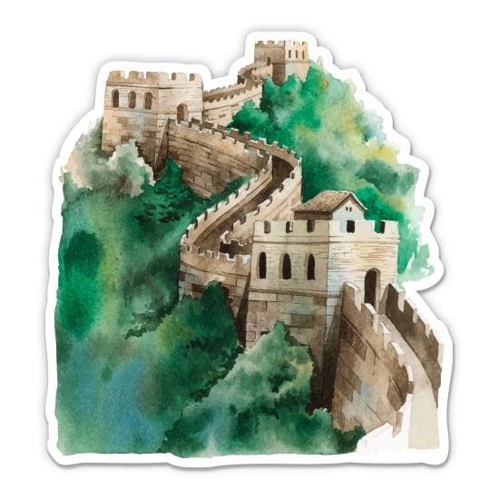 Great Wall of China - 8" Vinyl Sticker - For Car Laptop I-Pad ...