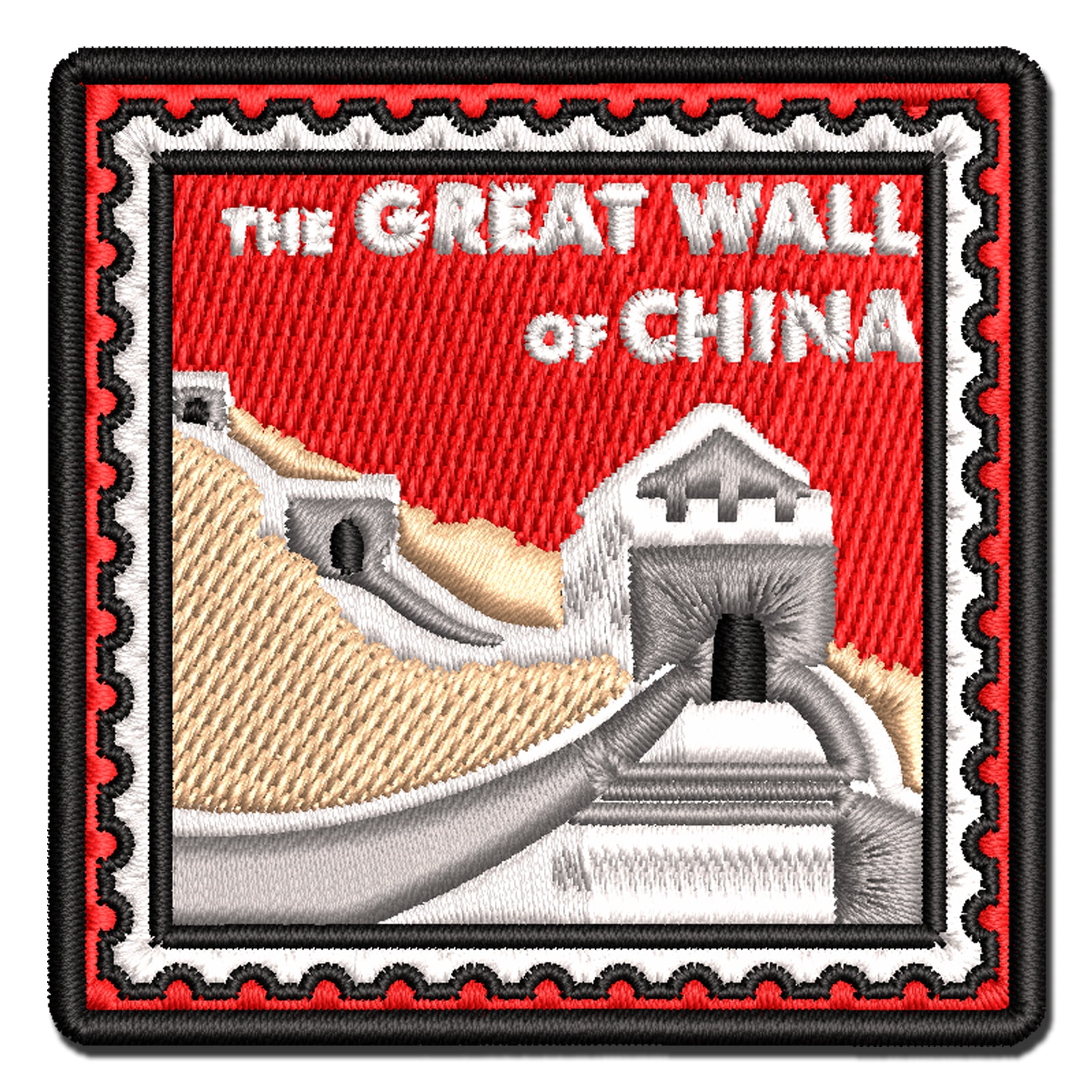 Great Wall of China Destination Travel Applique Multi-Color Embroidered ...