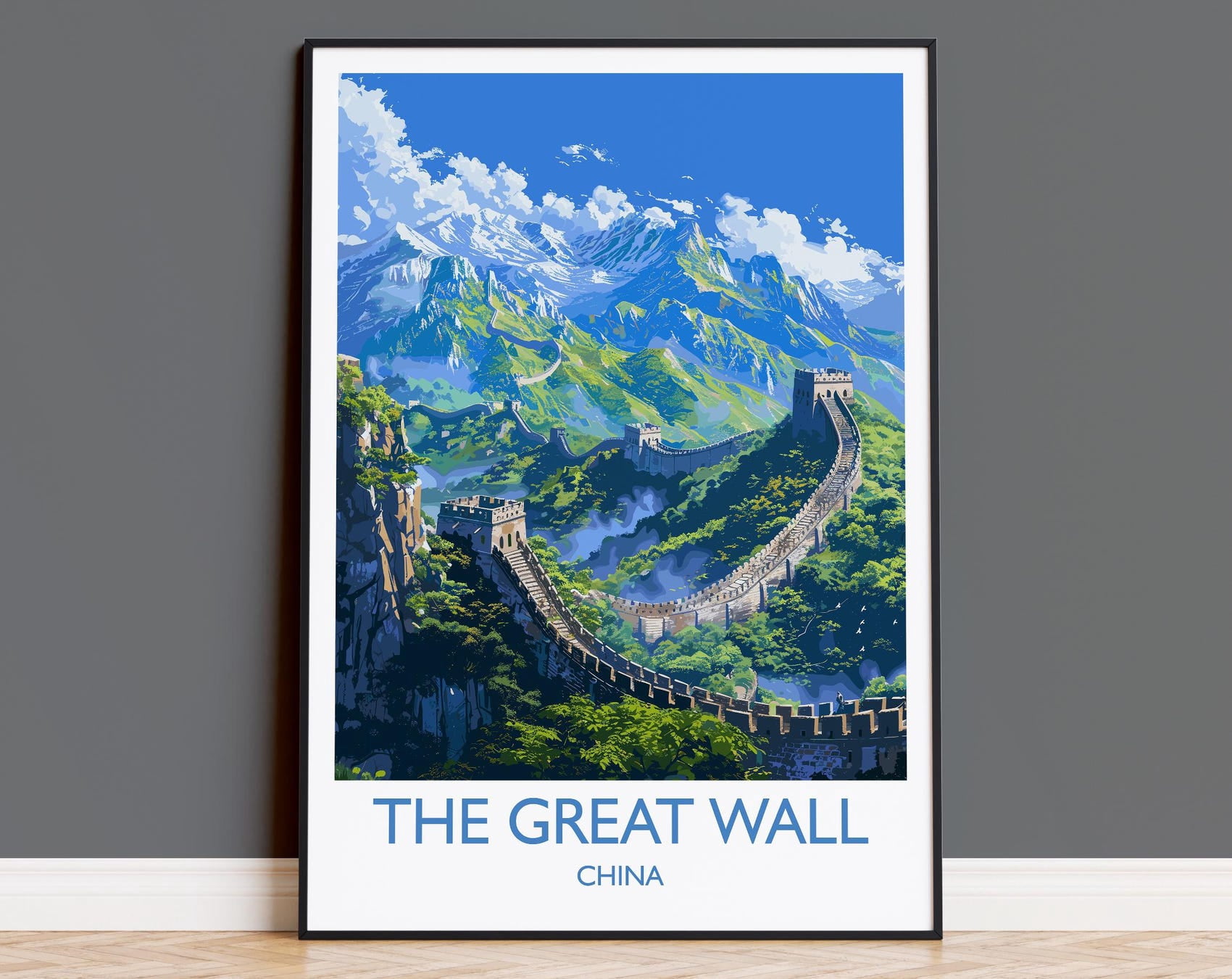 Great Wall of China Travel Print, Travel Poster of Great Wall of China ...