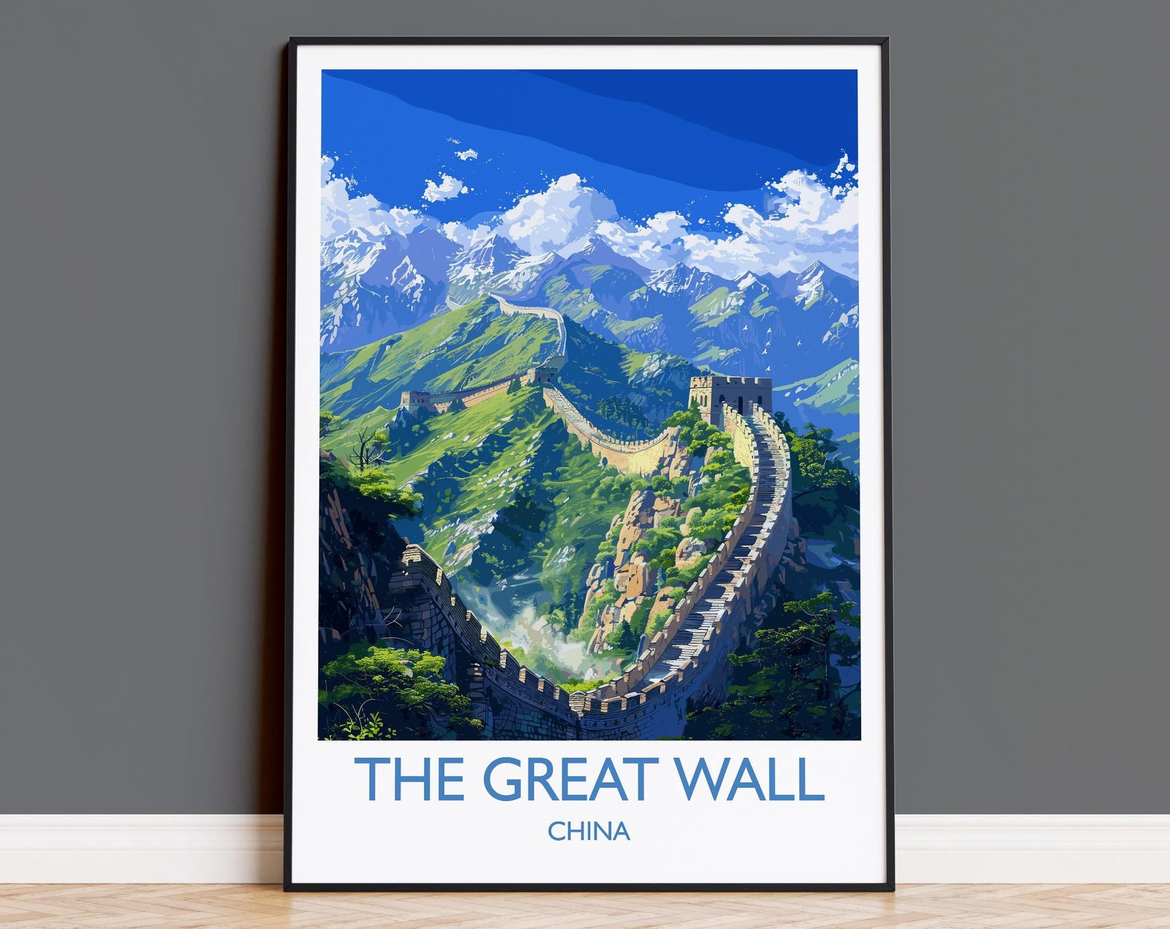 Great Wall of China Travel Print, Travel Poster of Great Wall of China ...