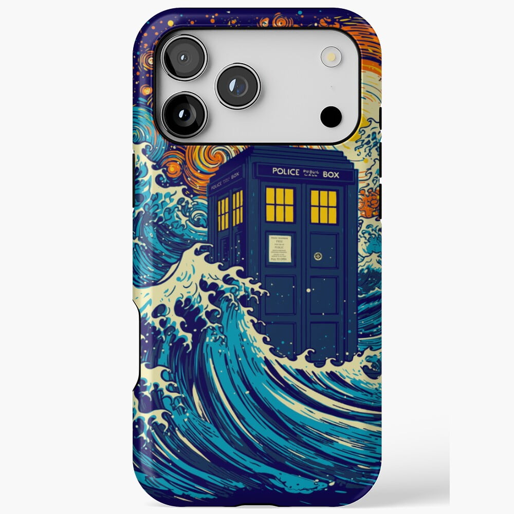 Great Wave And Blue Box Design For iPhone 11-17 Pro Max Phone Tough ...