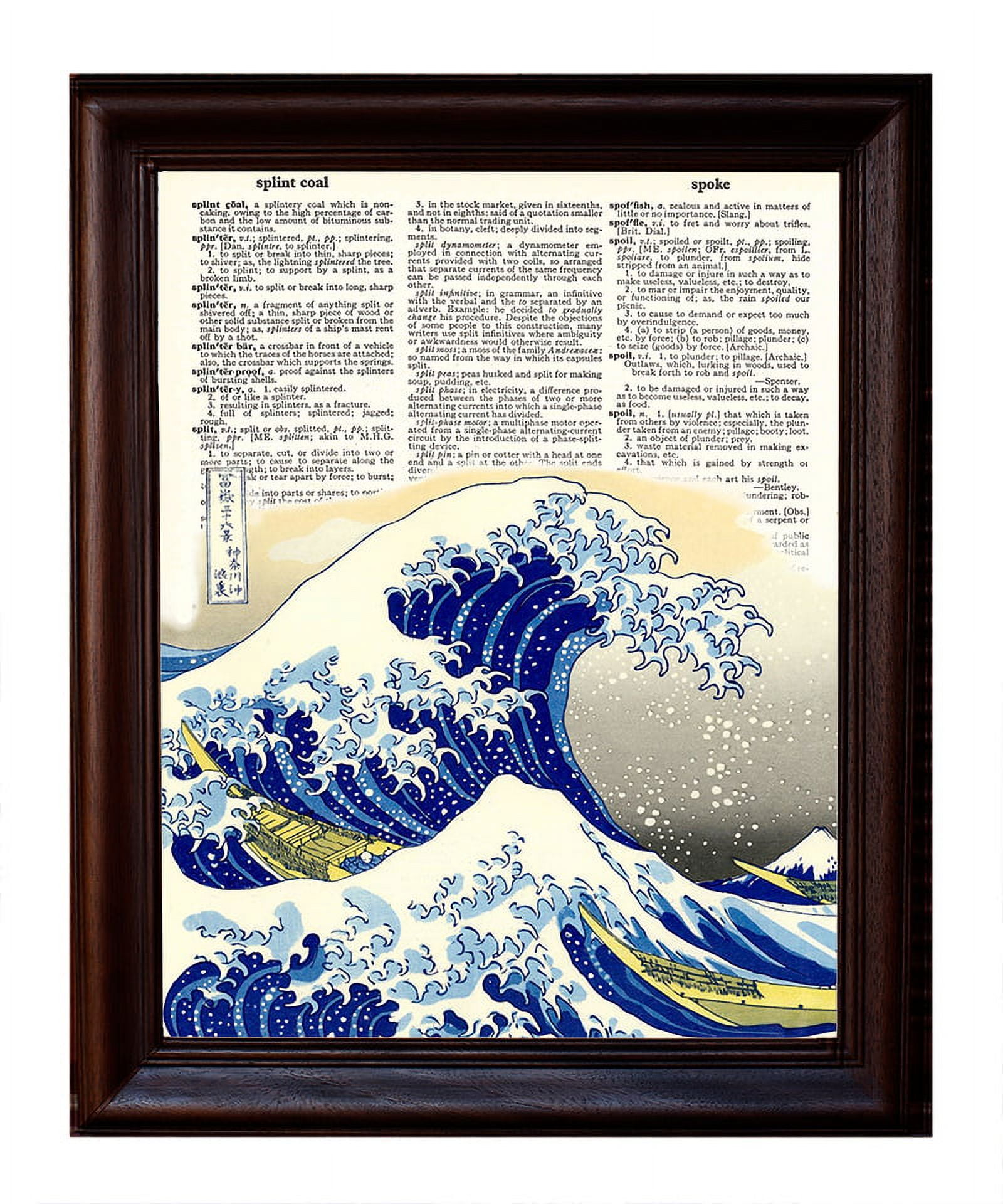 Great Wave - Dictionary Art Print Printed On Authentic Vintage ...