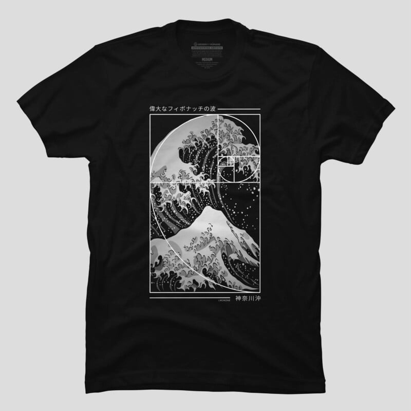 Great Wave Fibonacci Spiral Modern Japanese Retro H10029 Unisex T-Shirt ...
