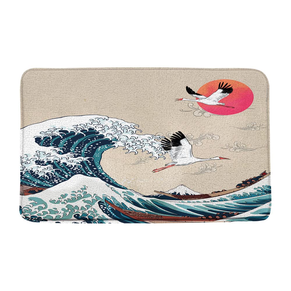 Great Wave Japanese Kanagawa Ocean Boat Japan Mount Fuji Sea Waves Full ...