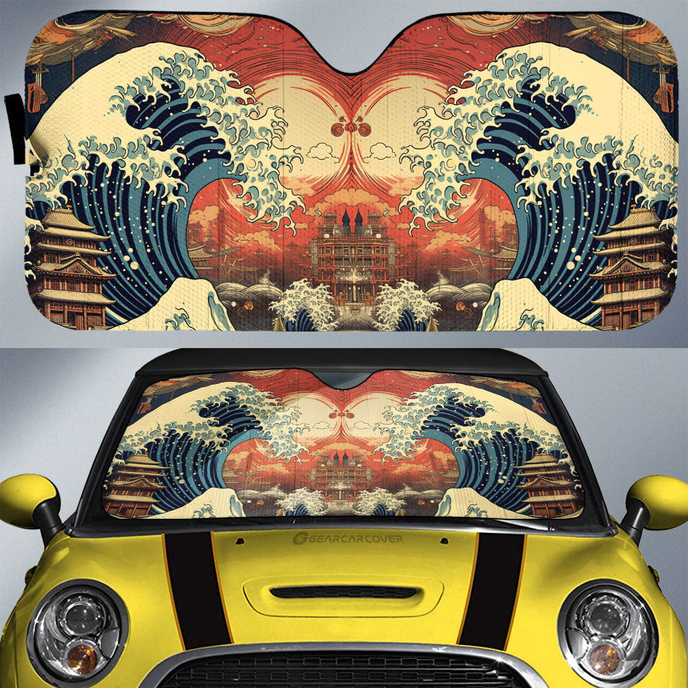 Great Wave Kanagawa Car Sunshade Custom Car Accessories, Car Windshield ...