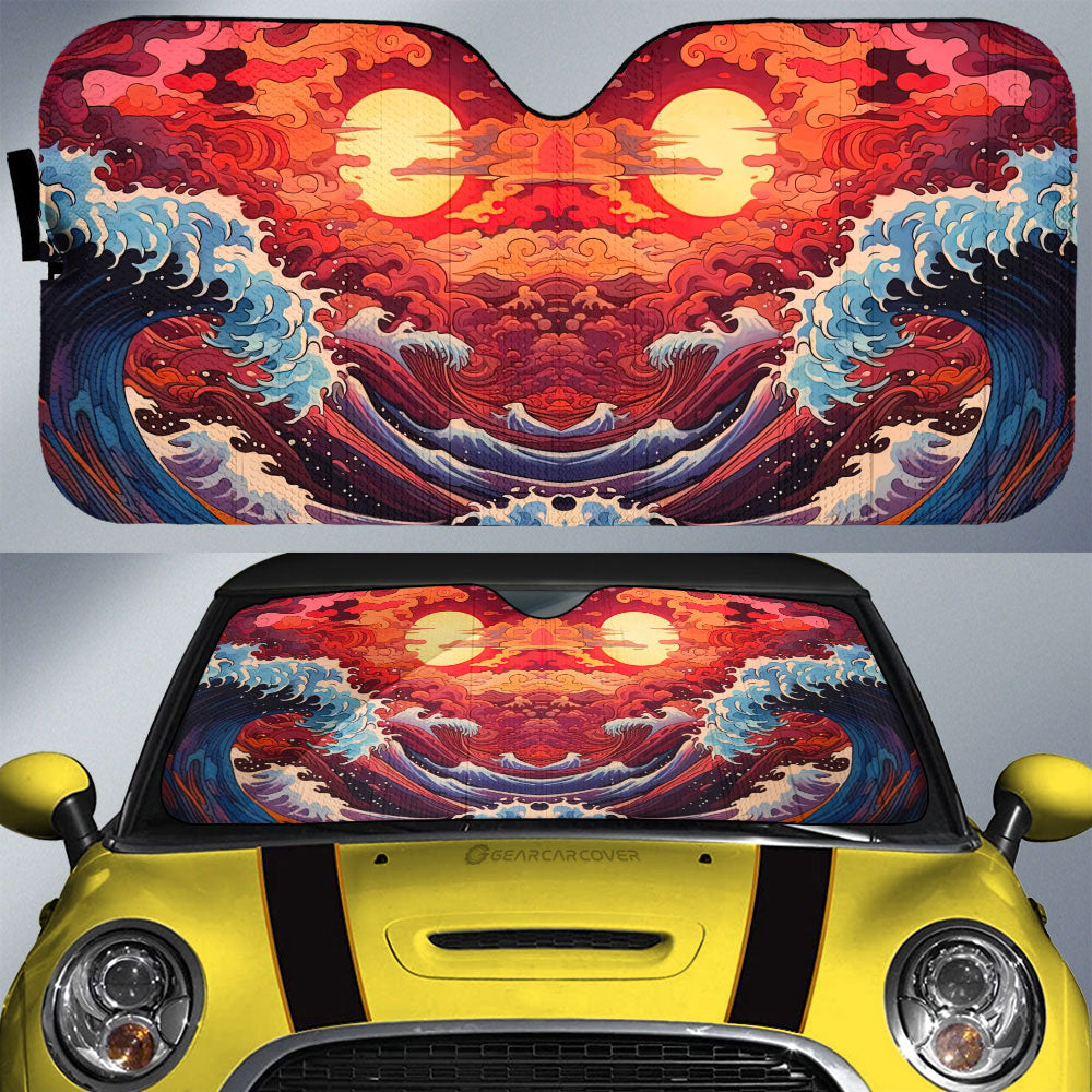 Great Wave Kanagawa Car Sunshade Custom Car Accessories, Car Windshield ...