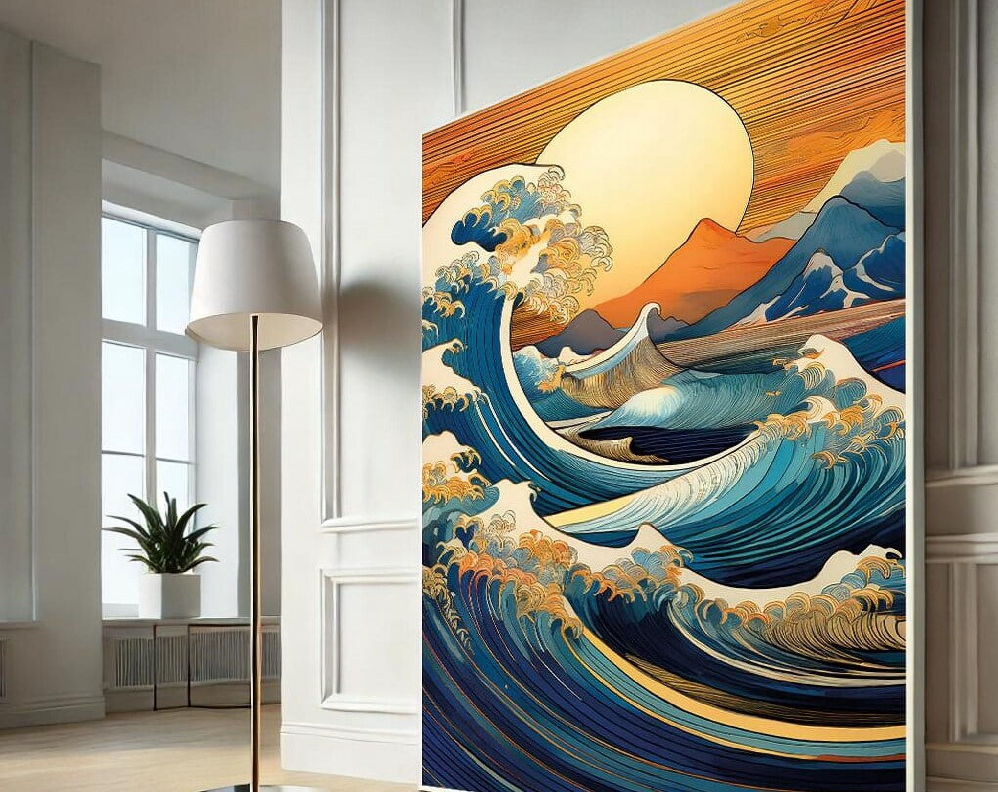 The Great Wave Off Kanagawa Print - Large Hokusai Ocean Wall Art Framed ...
