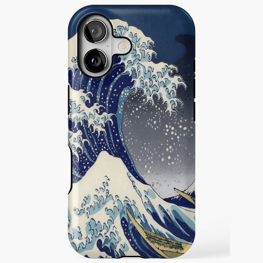 Great Wave Kanagawa at Night Japanese Hokusai iPhone 11 12 13 14 15 16 ...