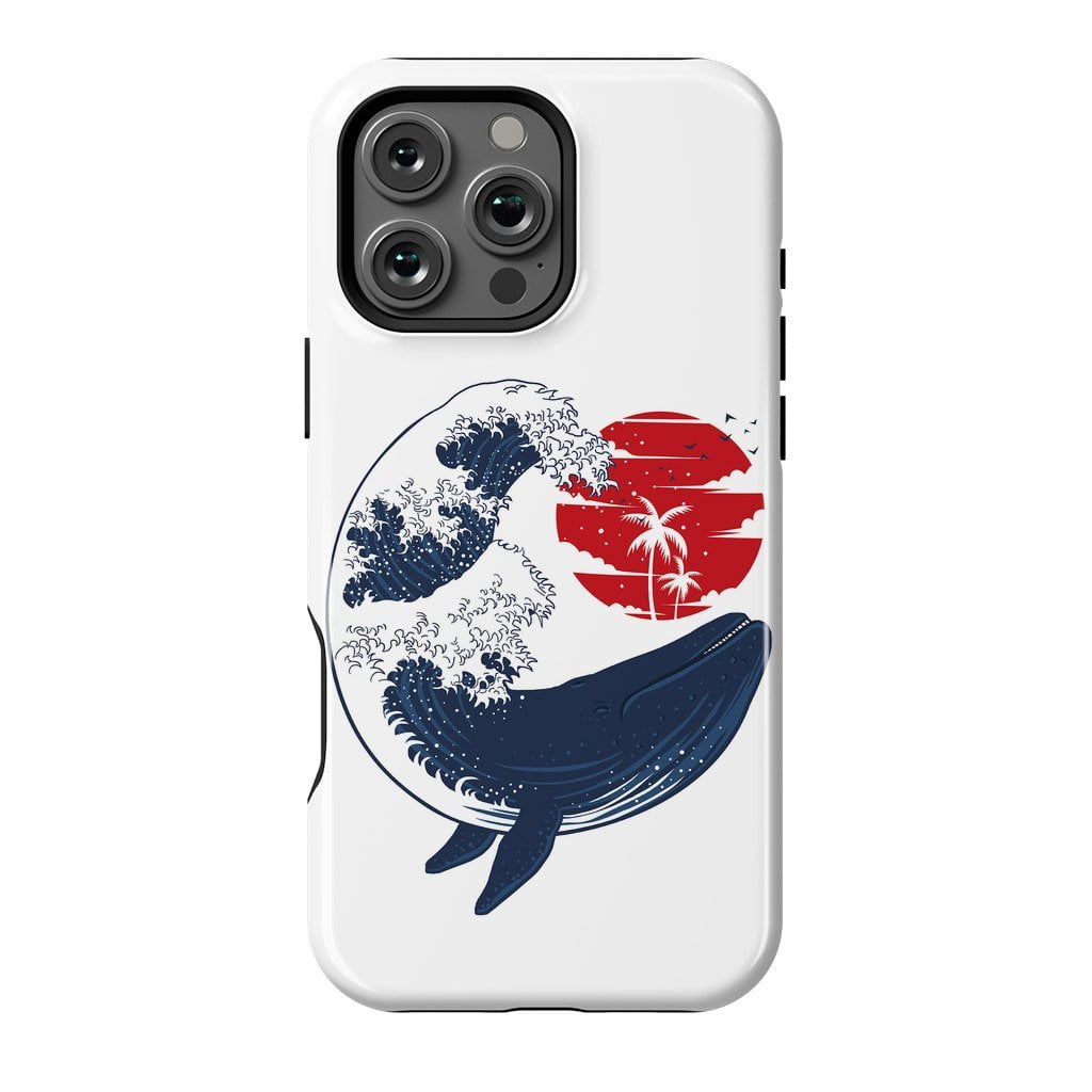 Great Wave Ocean Whale Art Phone Case for iPhone 11 12 13 14 15 16 Pro ...