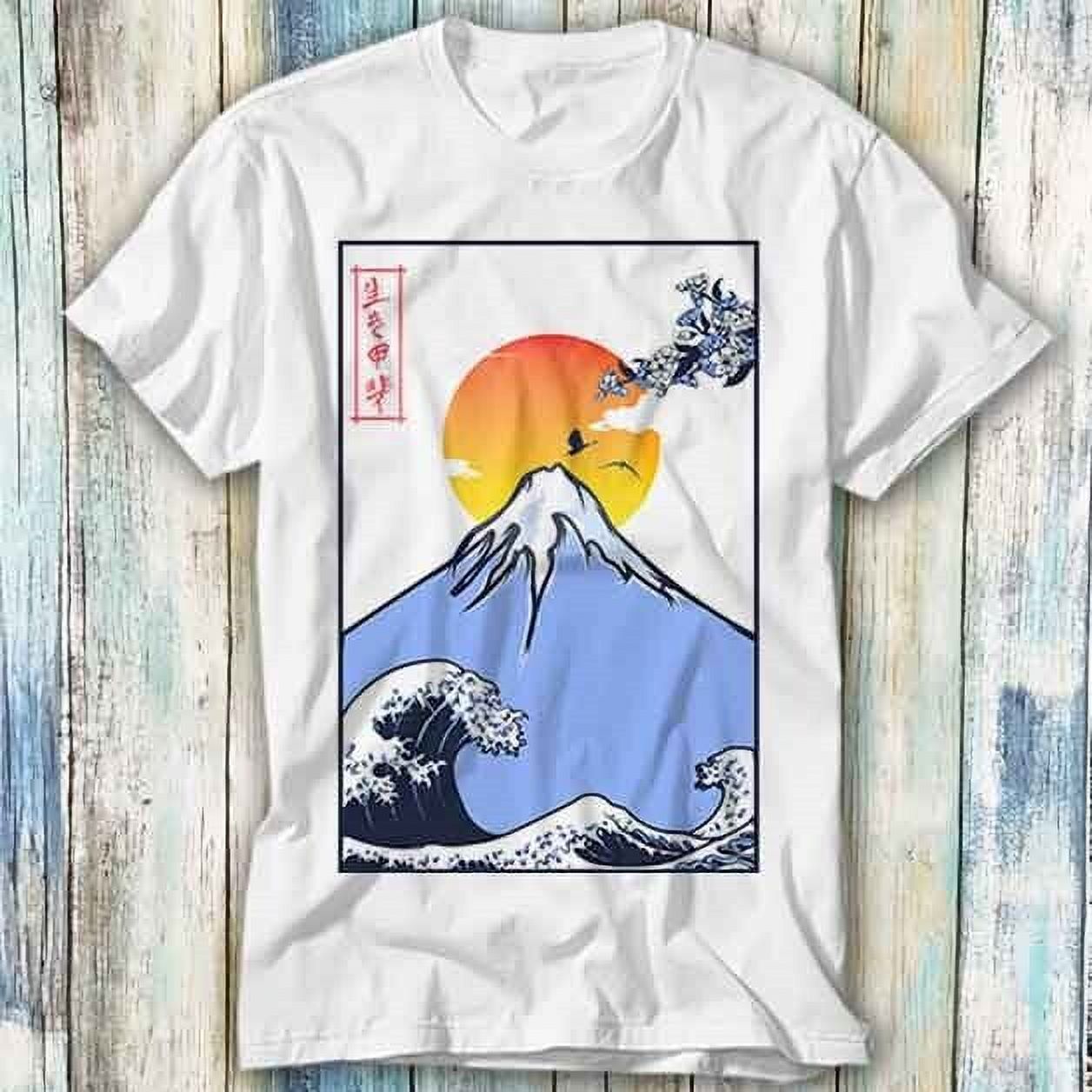 Great Wave Off Kanagawa Fuji Mountain T Shirt Meme Gift Top Tee Unisex ...