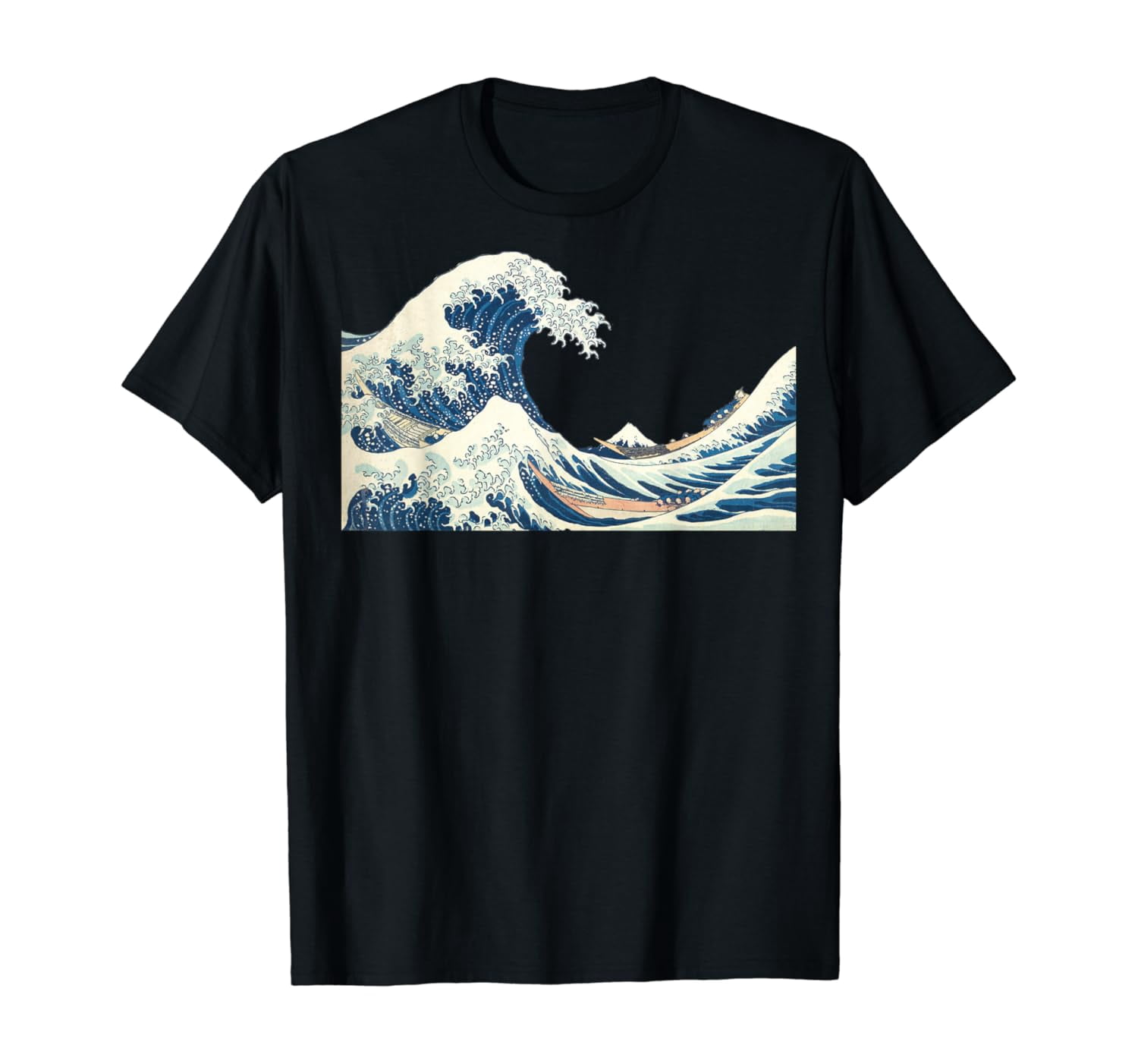 Great Wave Off Kanagawa Katsushika Hokusai Surfing Ocean T Shirt ...