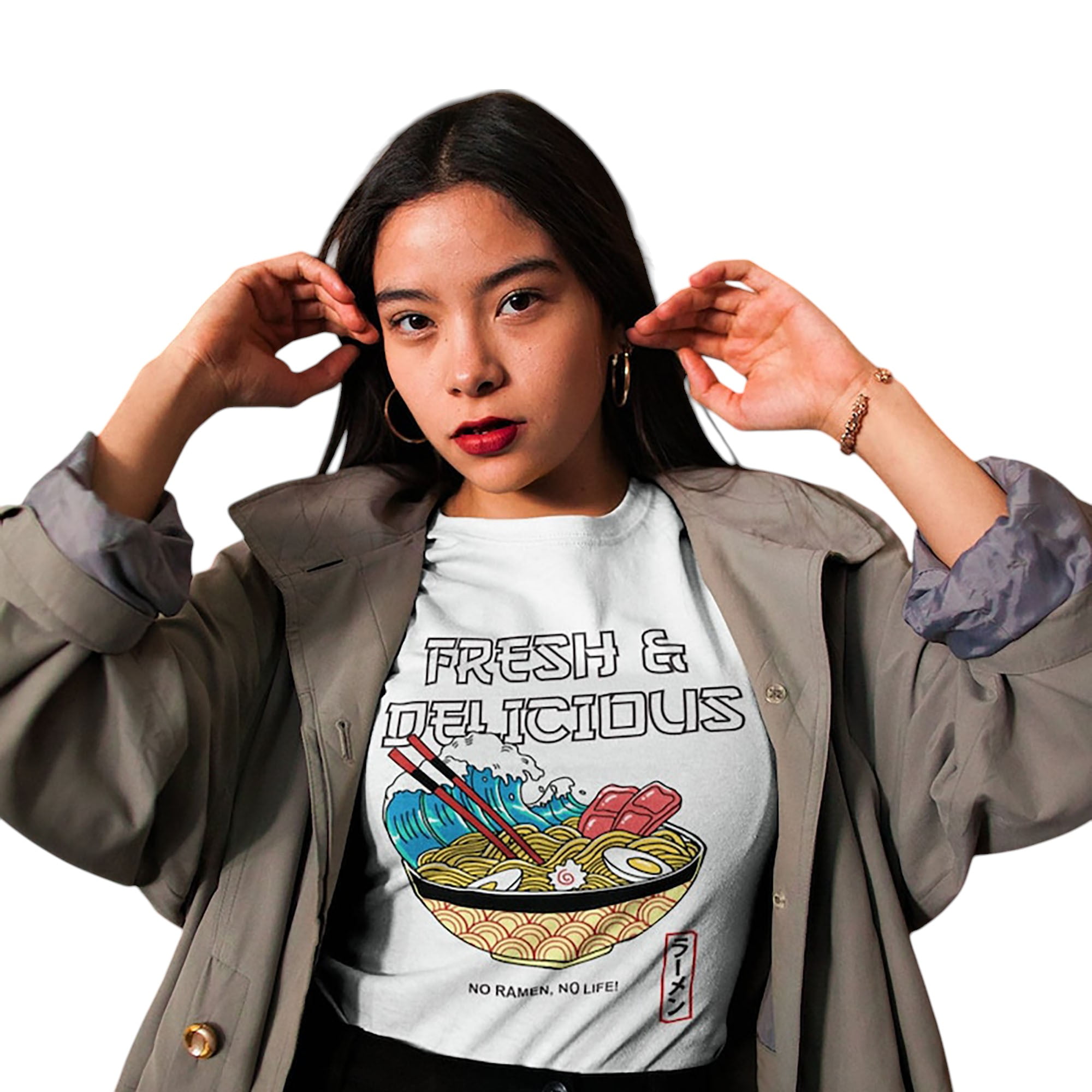 Great Wave Ramen Kawaii Japanese Kanagawa Unisex Classic 2D T-Shirt ...