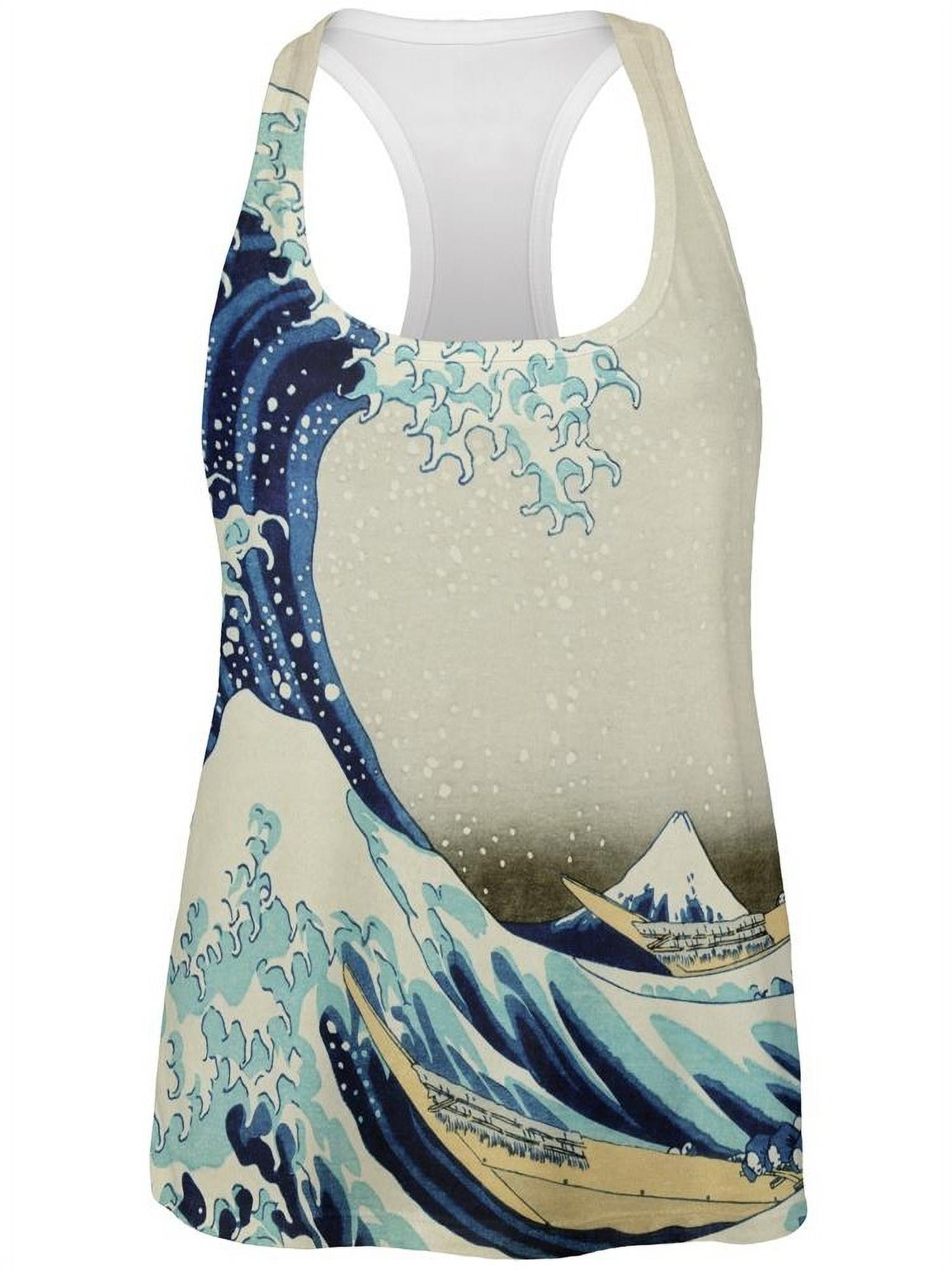 Great Wave Tsunami Japanese Painting All Over Womens Work Out Tank Top ...