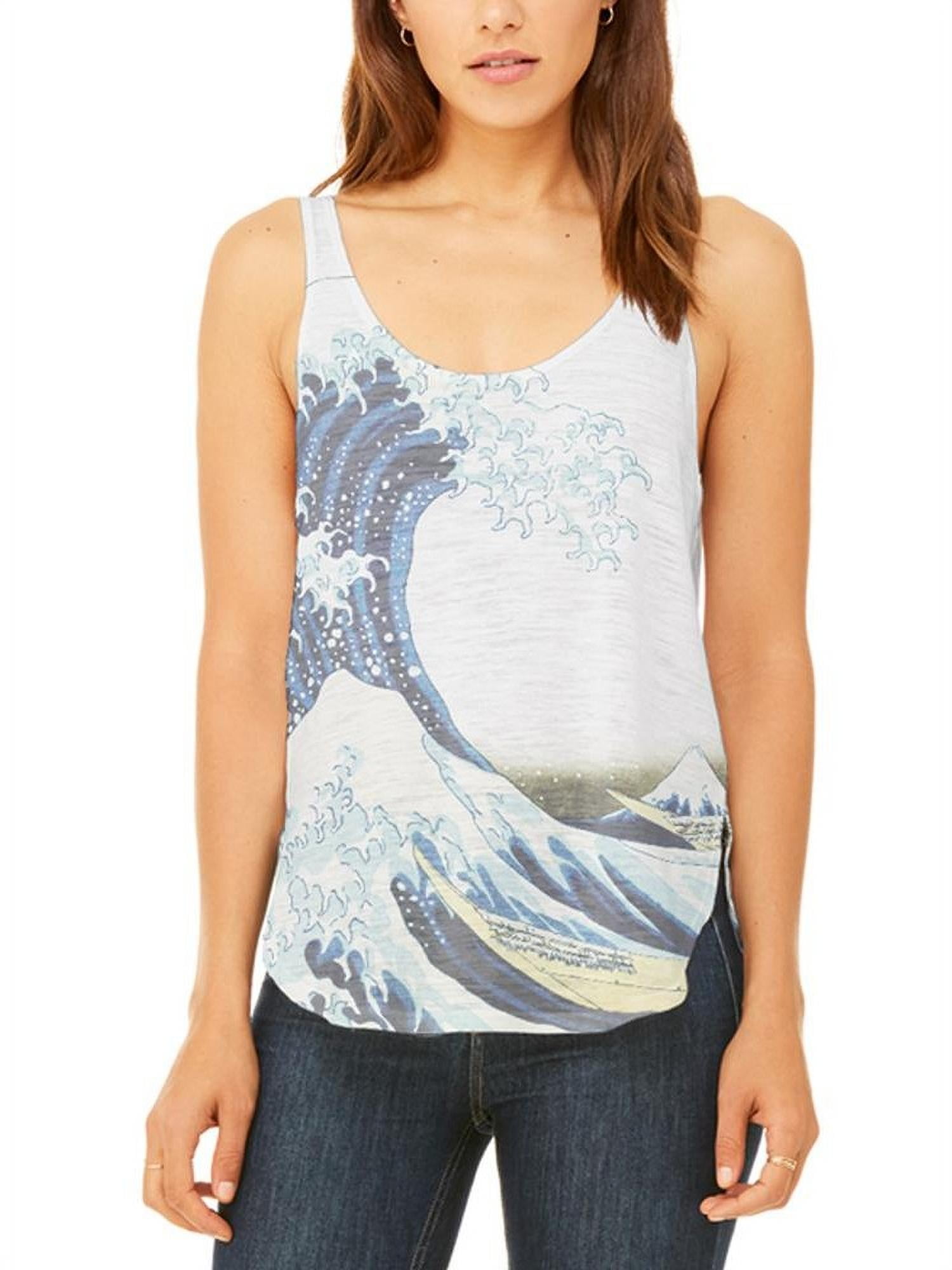 Great Wave Tsunami Japanese Painting Vintage Juniors Flowy Side Slit ...
