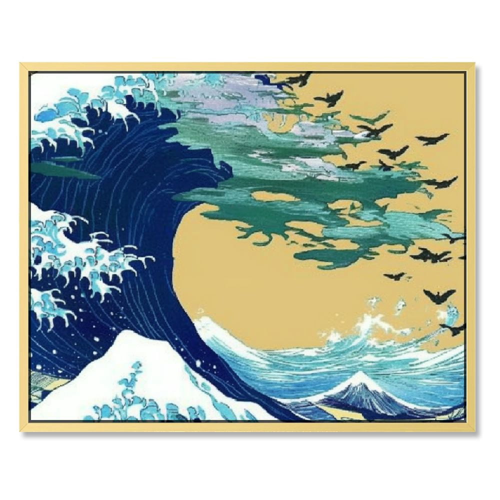 Great Wave Wall Art - The Great Wave Off Kanagawa Japanese Canvas ...