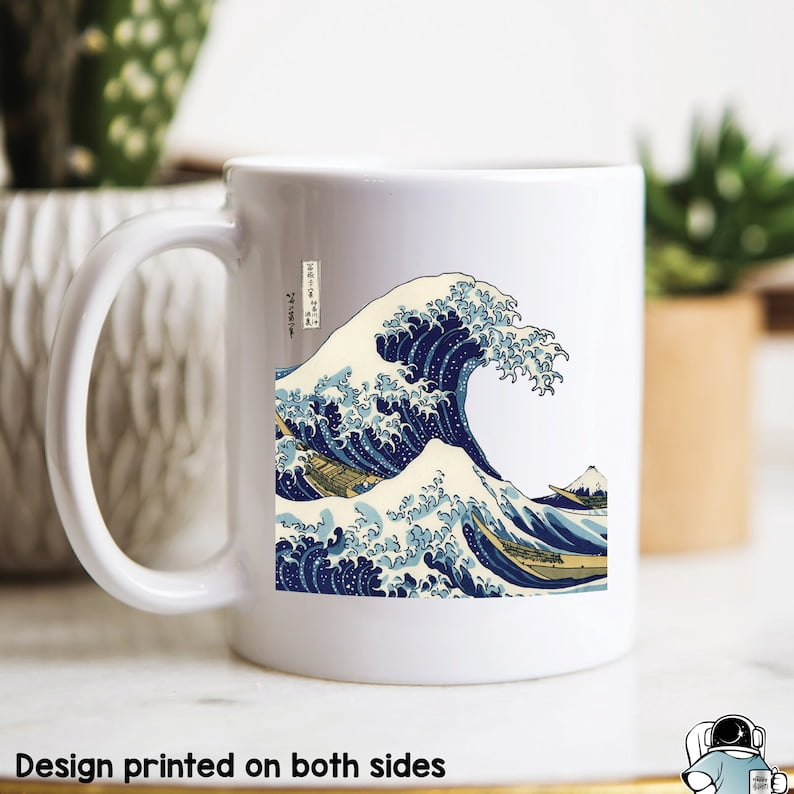 Great Wave of Kanagawa Mug – Famous Japanese Art Gift, Hokusai Inspired ...