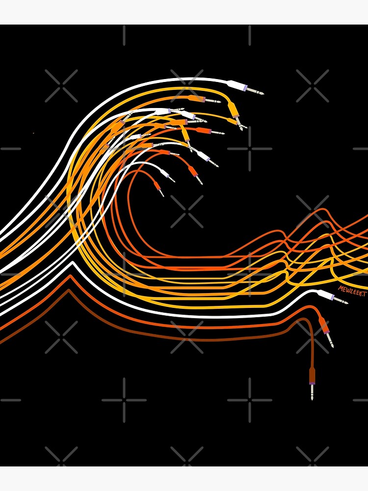 Great Wave of Modular Synthesizer Canvas Poster Decor Landscape Office ...