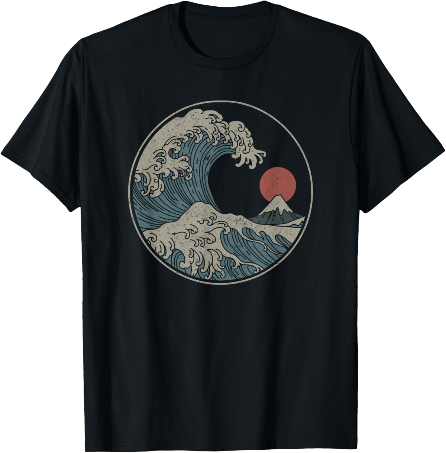 Great Wave off Kanagawa Japanese Art Aesthetic Tsunami boys T-Shirt ...