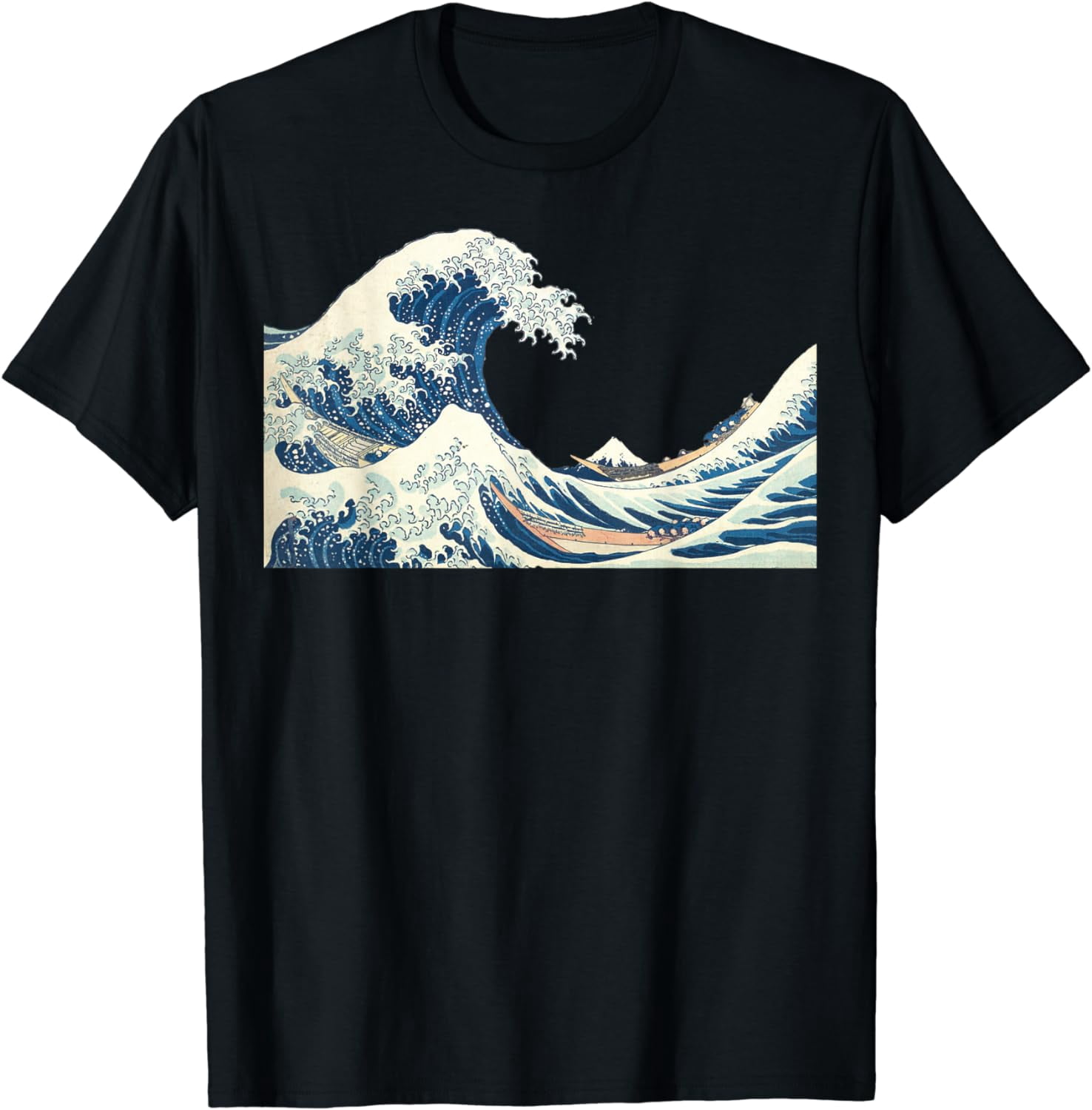 Great Wave off Kanagawa Katsushika Hokusai Surfing Ocean T-Shirt ...