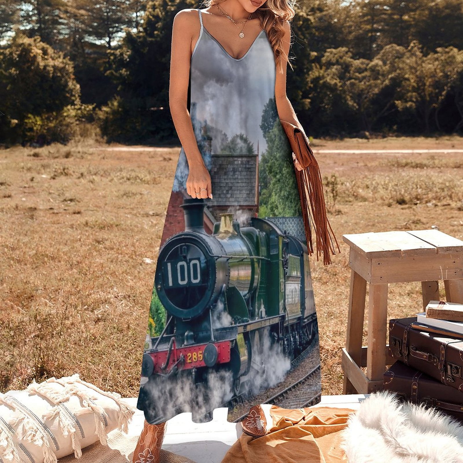 Great Western Railway Engine 2857 - 100th Birthday Sleeveless Dress ...