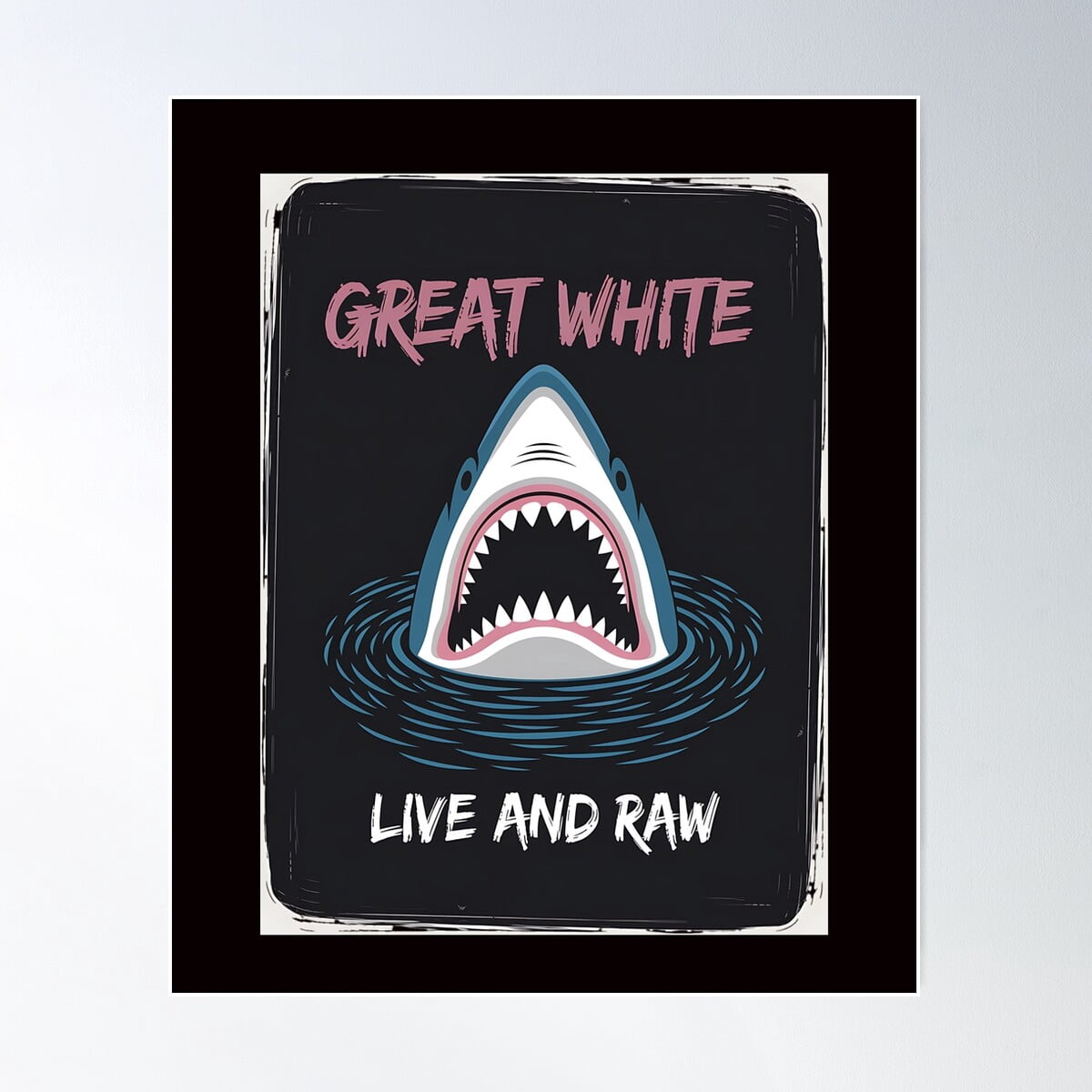 Great White Band Poster Wall Art, Modern Wall Decor For Living Room ...