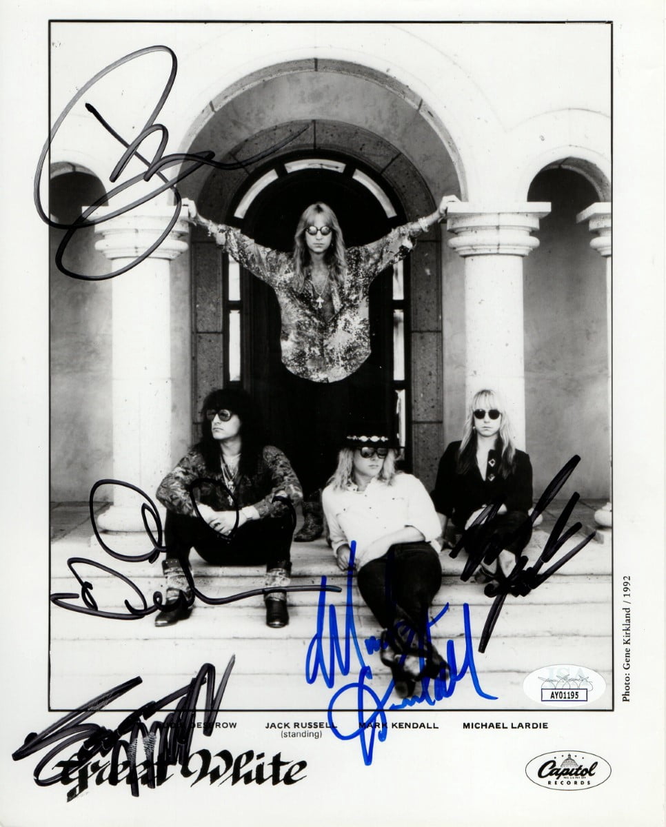 Great White Band Signed Autographed 8X10 Photo Jack Russell Kendall JSA ...