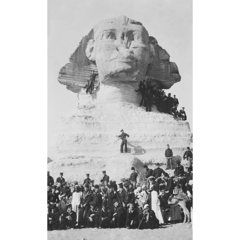 Great White Fleets Sailors Pose At The Sphinx During A Sightseeing Tour ...