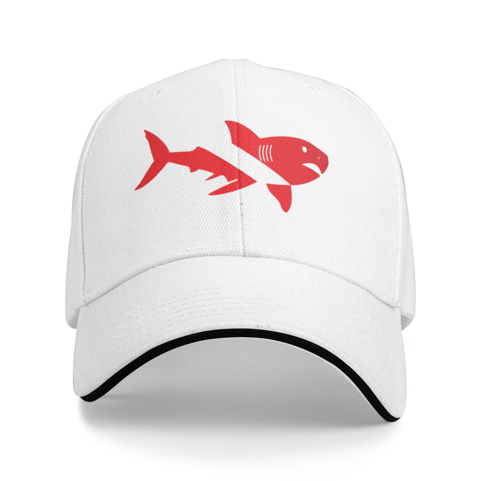 Great White Scuba Diver Unisex Golf Baseball Cap Adjustable Sandwich ...