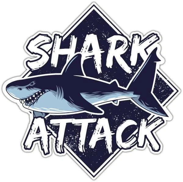 Great White Shark Attack Ocean Sea Beach Car Stickerphone Decal Water ...