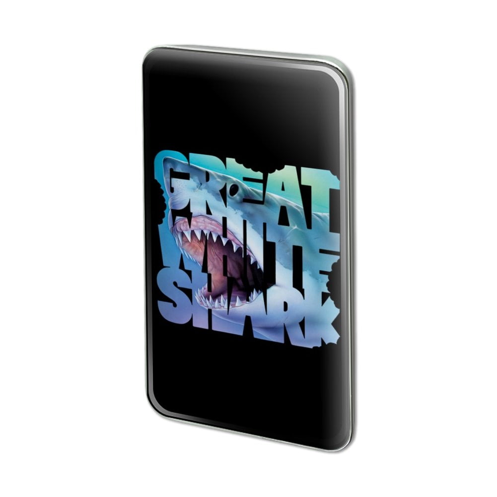 Great White Shark Bites Scuba Diving Metal Rectangle Lapel Hat Pin Tie ...