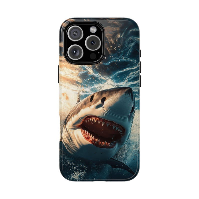 Great White Shark Deep Ocean Waters Marine Aesthetic Gift Phone Case ...
