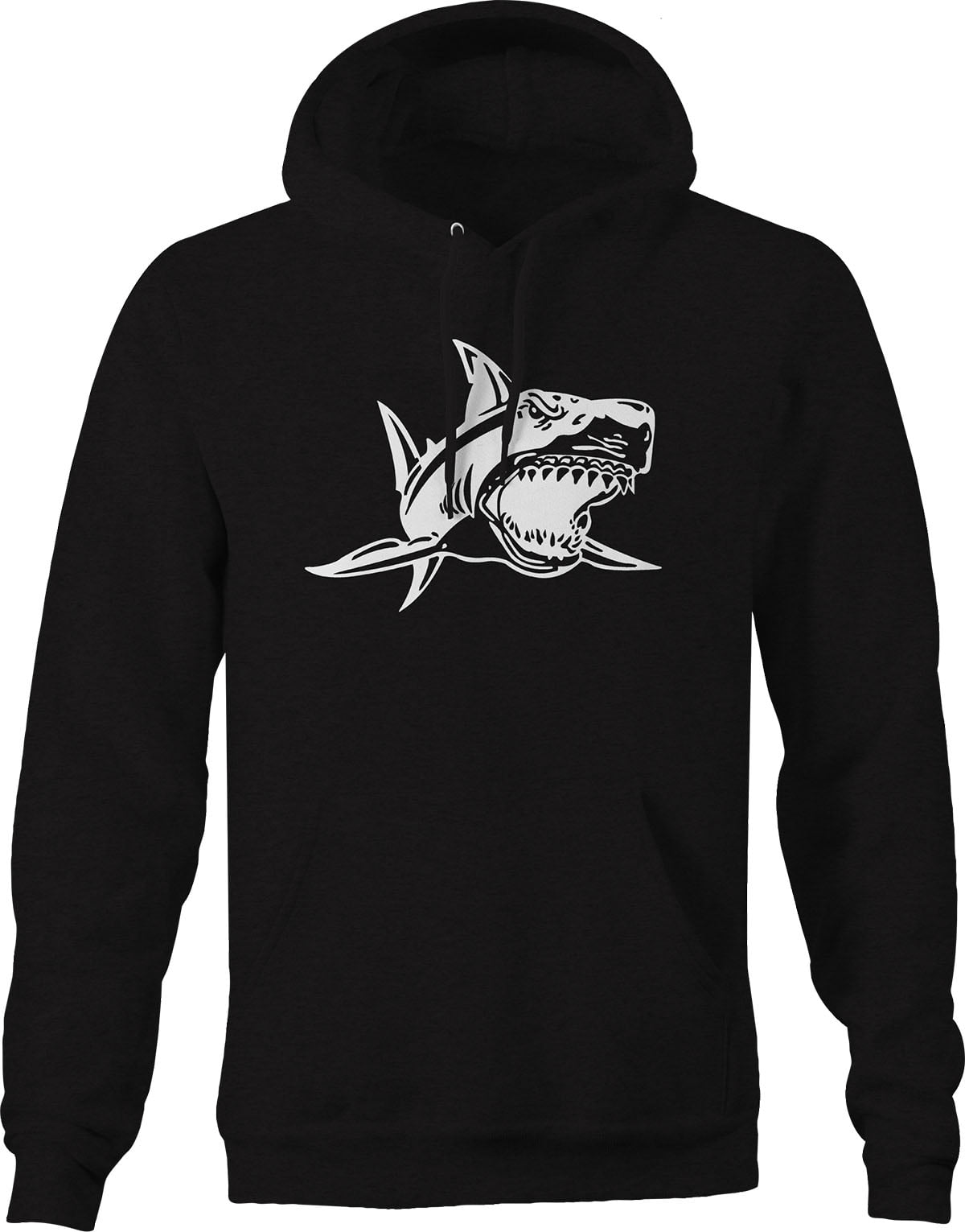 Great White Shark Fleece Sweatshirt for Men 2XL Black - Walmart.com