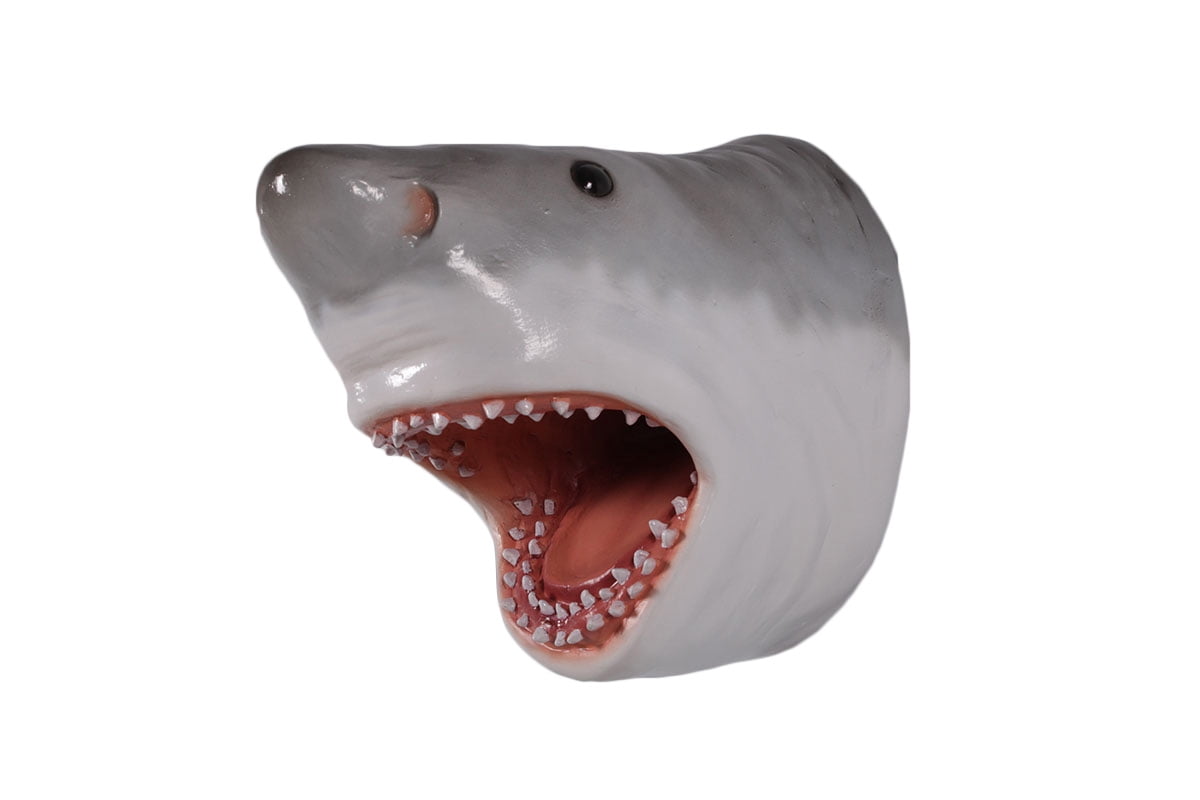 Great White Shark Head Trophy Wall Sculpture Decor - Walmart.com