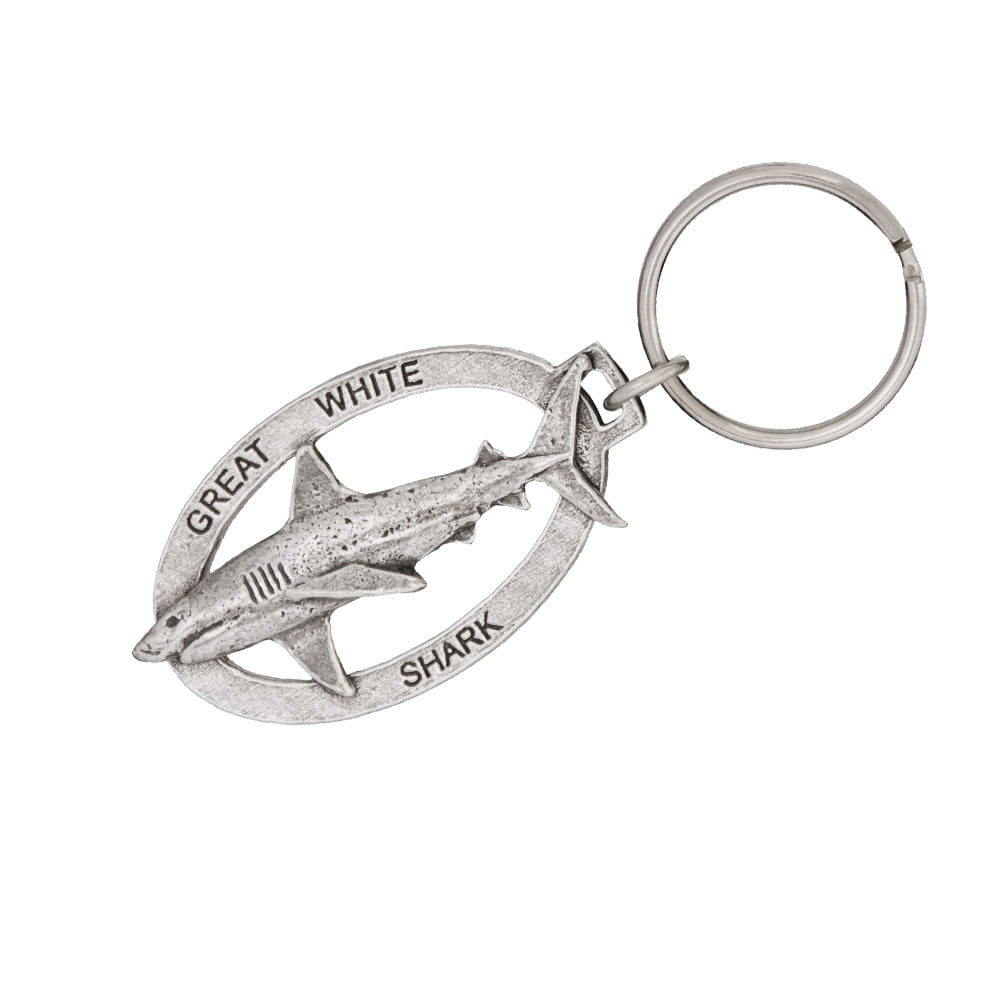 Great White Shark Keychain, Shark, S112KC, Key Fob, Key Ring, Keys ...